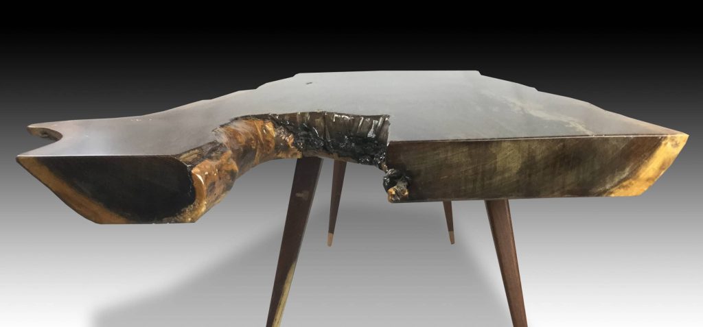 Leopard Coffee Table | Walnut Wood Coffee Table - Singapore