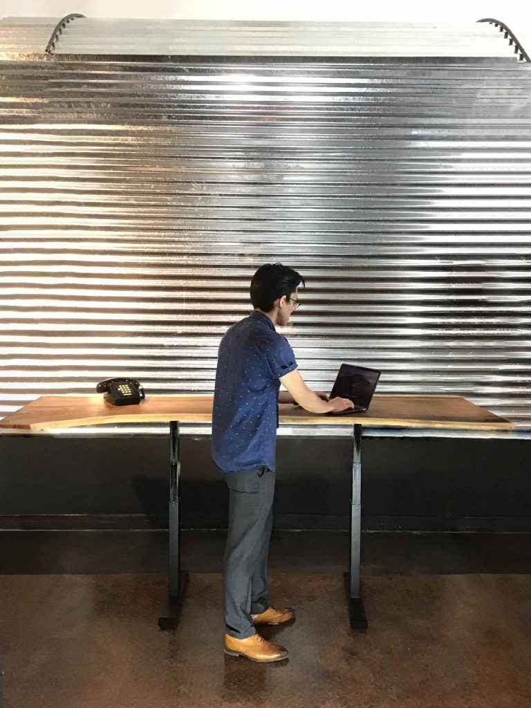 Solid Wood Work Desk Singapore | Corporate Live Edge Table Singapore