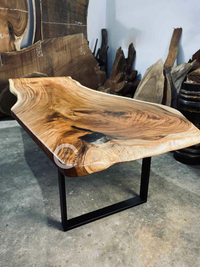 Solid Wood Work Desk Singapore | Corporate Live Edge Table Singapore