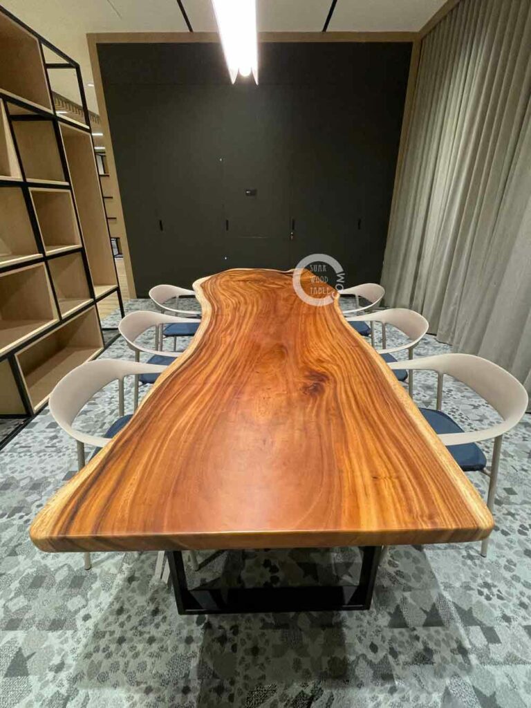 Solid Wood Work Desk Singapore | Corporate Live Edge Table Singapore
