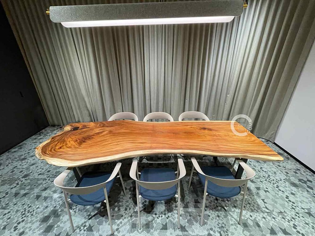 Solid Wood Work Desk Singapore | Corporate Live Edge Table Singapore