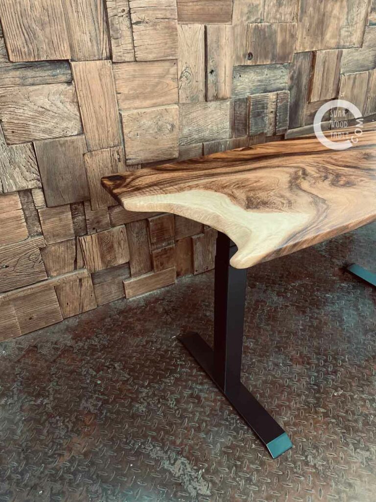 Solid Wood Work Desk Singapore | Corporate Live Edge Table Singapore